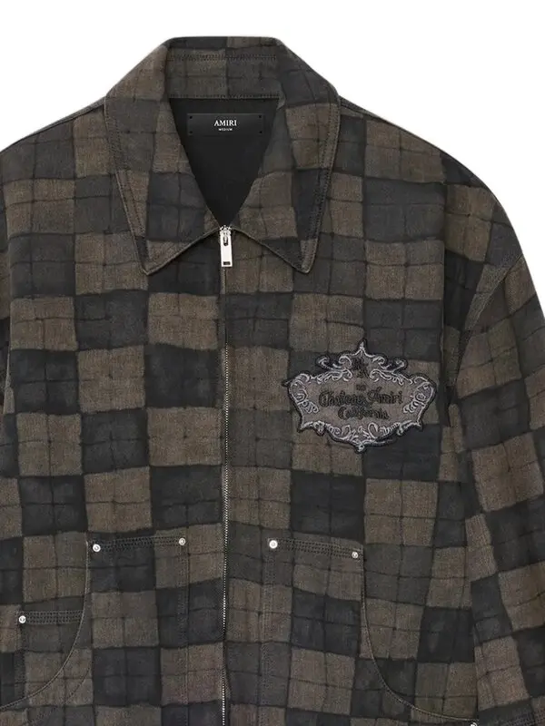 Amiri Checked Denim Jacket