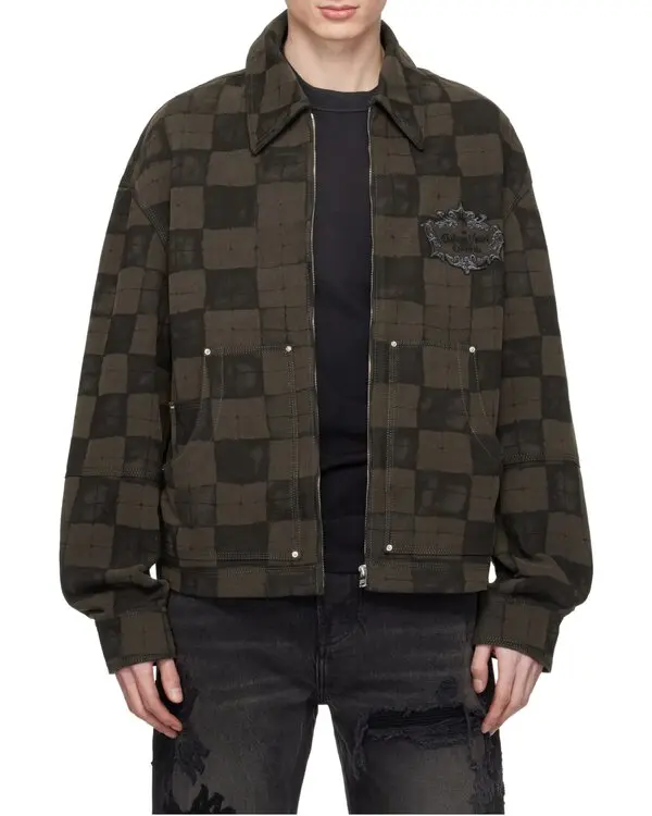 Amiri Checked Denim Jacket