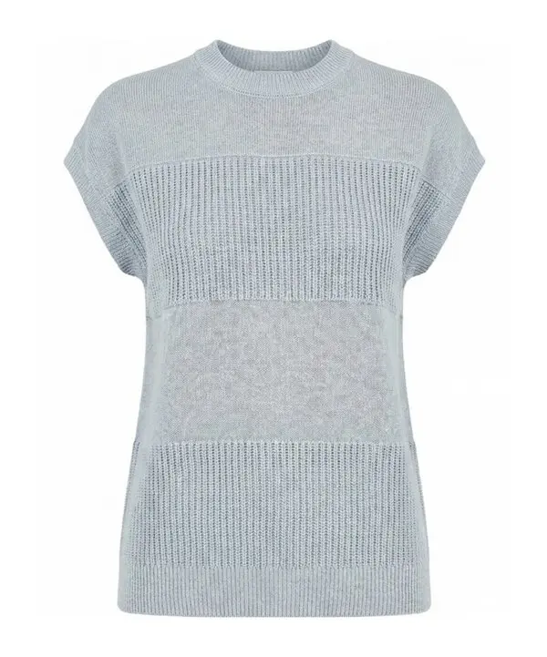 Peserico Ribbed Knit Sleeveless Vest