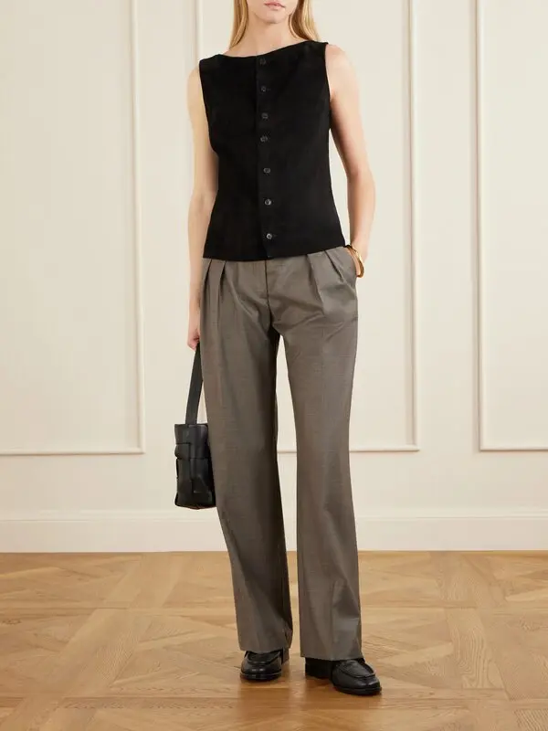 Stouls Mae Suede Vest - Black