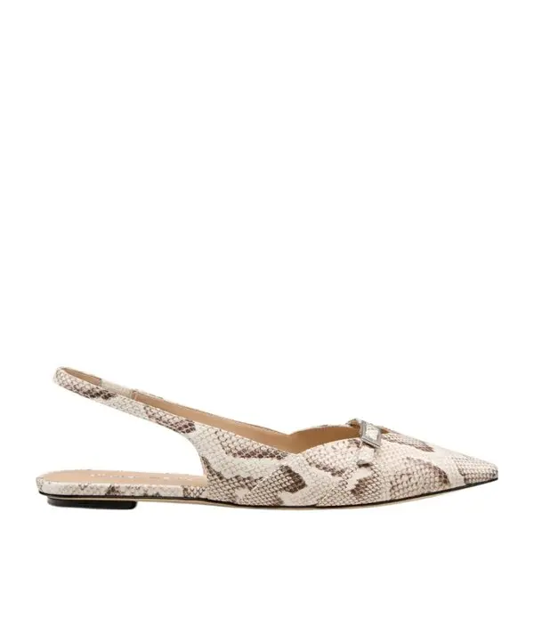 STUART WEITZMAN Animal Print Slingback Flats