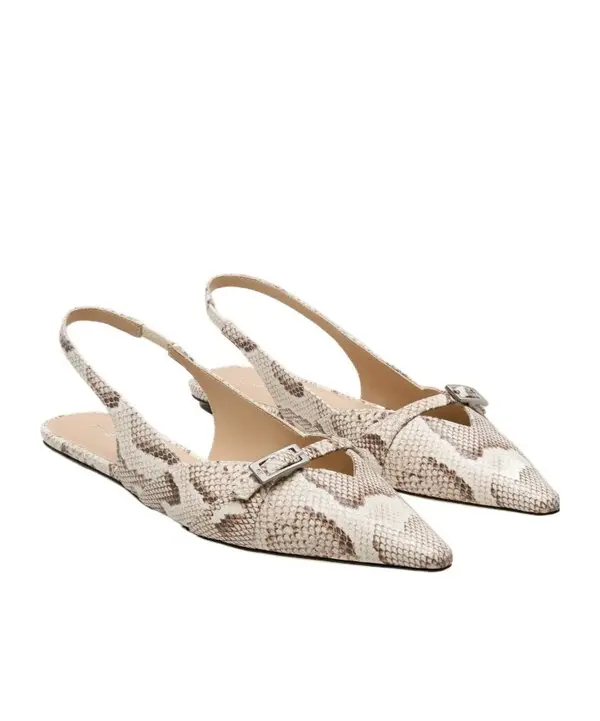 STUART WEITZMAN Animal Print Slingback Flats