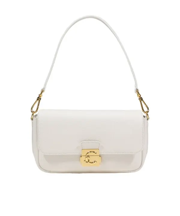COCCINELLE Medium C-me Lock Shoulder Bag - White