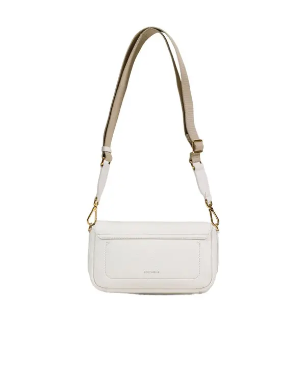 COCCINELLE Medium Shoulder Bag With Magnetic Buckle - White