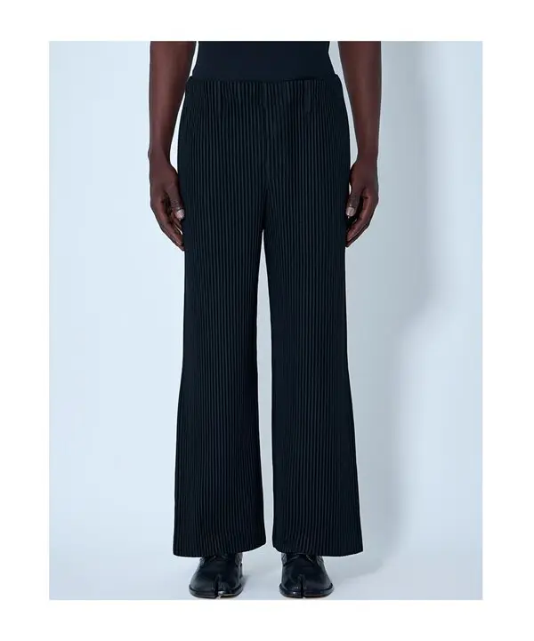 Issey Miyake Homme Plissé Tailored Pleated Pants - Black