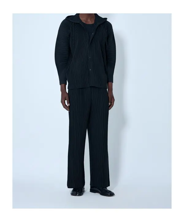 Issey Miyake Homme Plissé Tailored Pleated Pants - Black