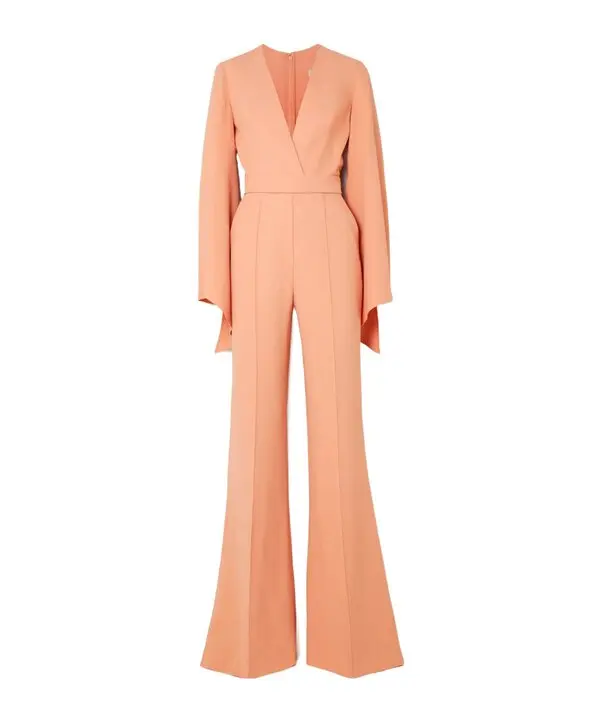 Elie Saab Belted Cady Jumpsuit - Pink