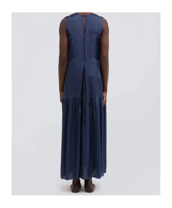 Aspesi Sleeveless Tiered Maxi Dress - Blue