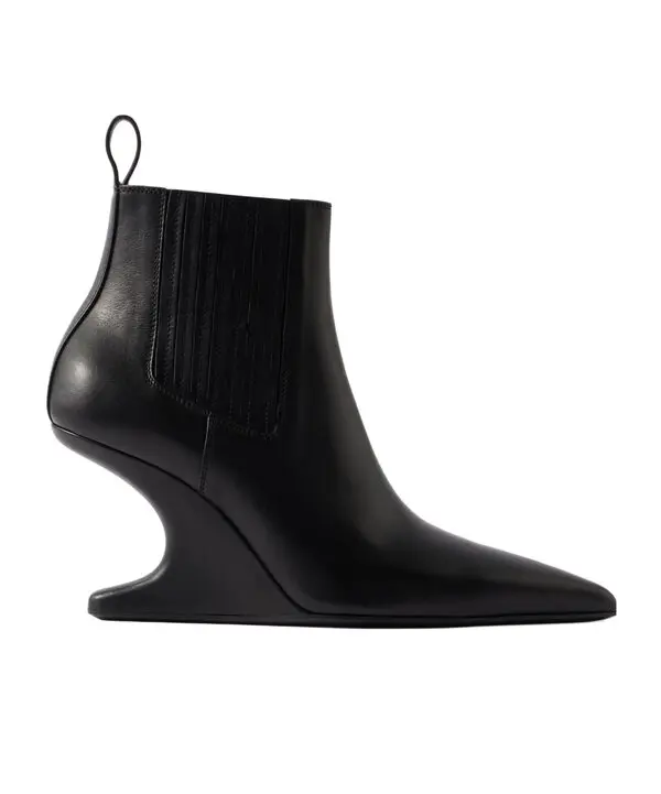 Rick Owens Cantilever Leather Ankle Boots