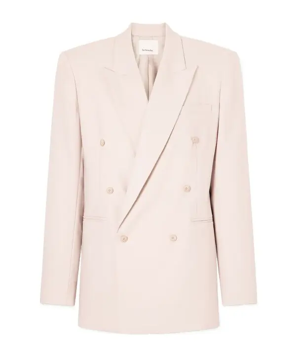 THE FRANKIE SHOP Monterey Double-breasted Wool-blend Blazer - Pink