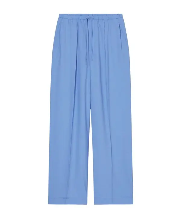 Closed Lace-up Casual Pants - Blue