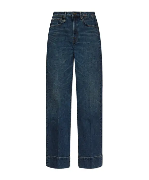 R13 Logo Patch Jeans