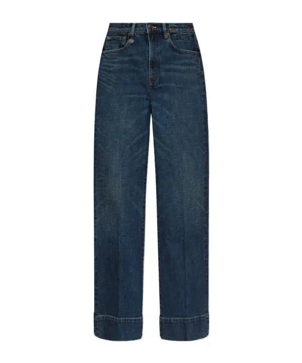 R13 Logo Patch Jeans