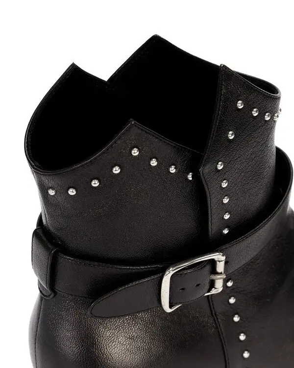 Saint Laurent Logo Studded Ankle Boots