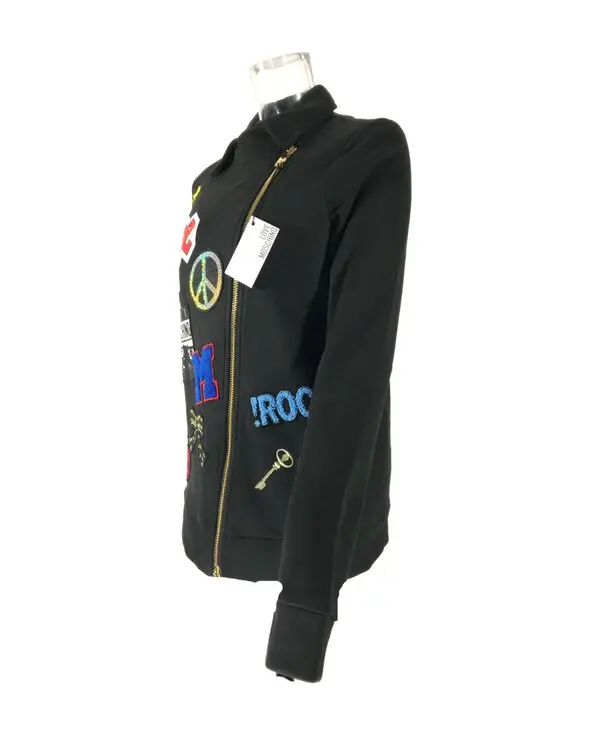 Moschino Embellished Zip-up Casual Jacket