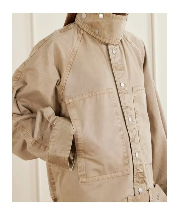 Co Name Belted Cotton-gabardine Jacket