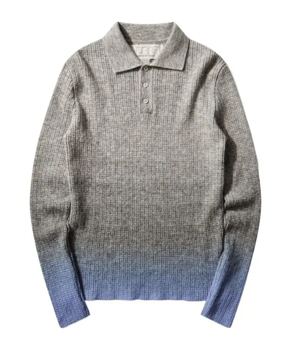 ERL Ribbed Knit Polo Sweater