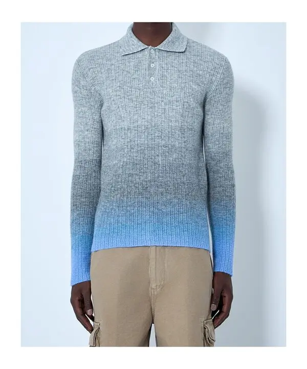 ERL Ribbed Knit Polo Sweater