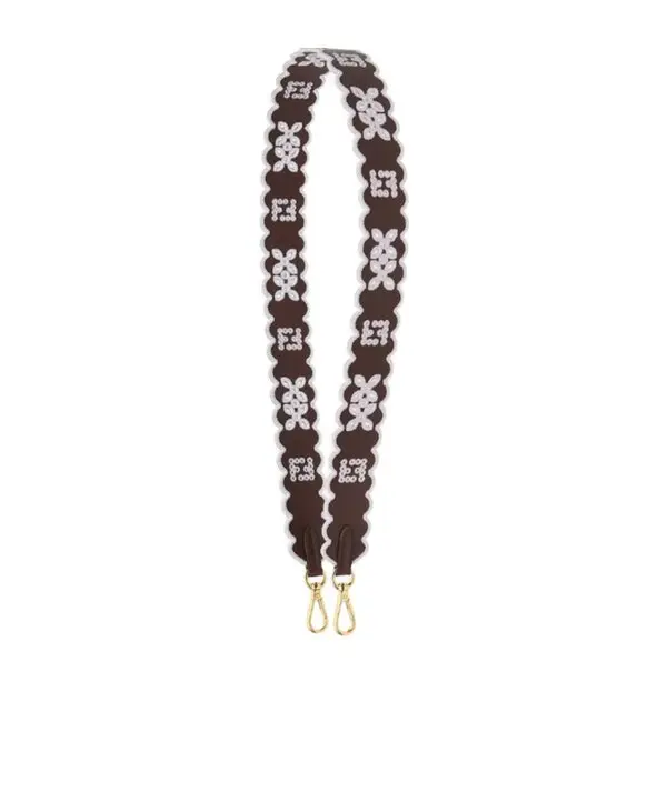 Fendi Strap You Mahogany Leather Shoulder Strap