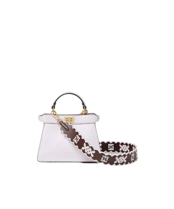 Fendi Strap You Mahogany Leather Shoulder Strap