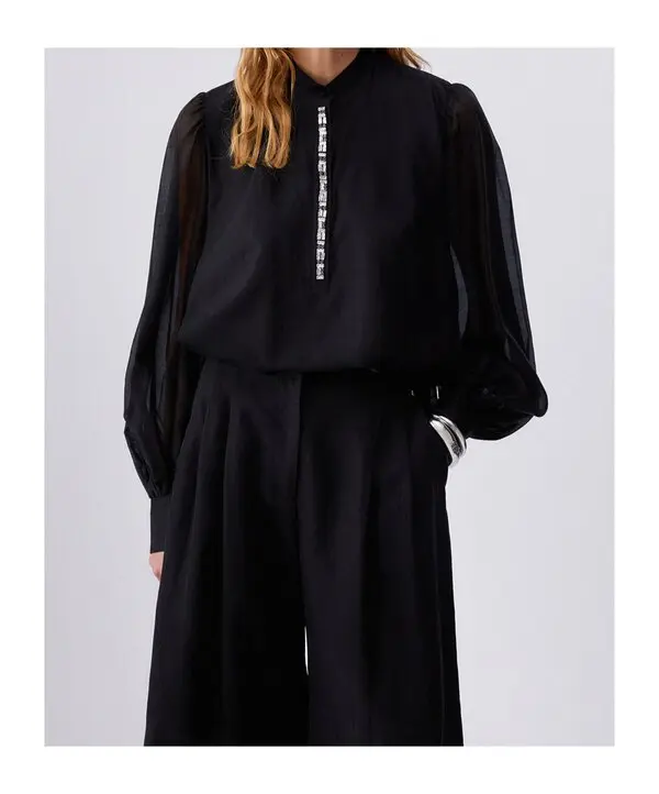 Liu Jo Embellished Long Sleeve Blouse