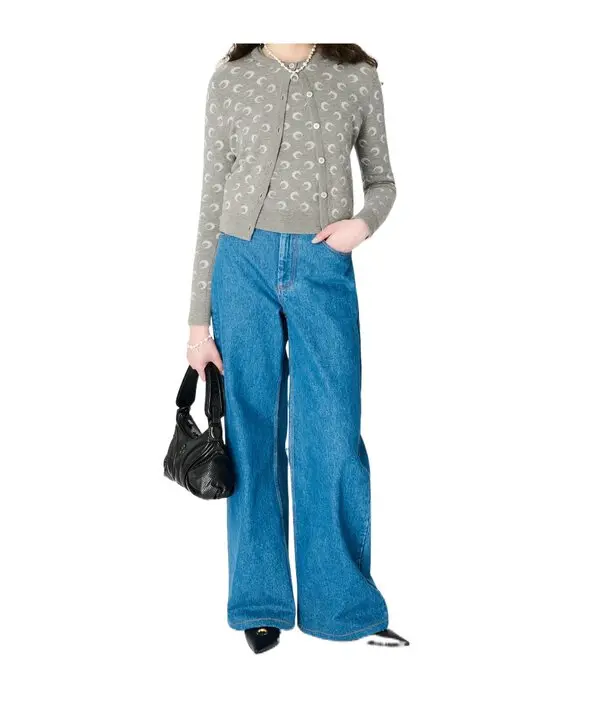 MARINE SERRE Moon Laser Denim Jeans