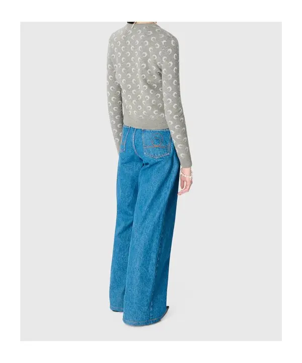 MARINE SERRE Moon Laser Denim Jeans