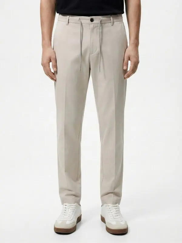 Eleventy Belted Casual Pants - White
