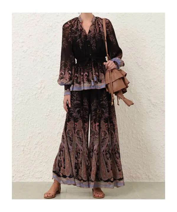 Zimmermann Alchemy Paisley Print Wide-leg Trousers
