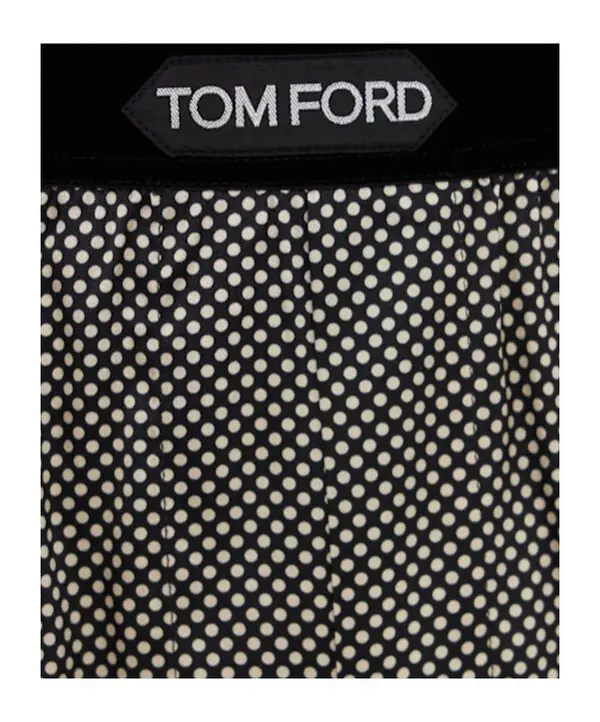 TOM FORD Graphic Print Silk Boxer Shorts