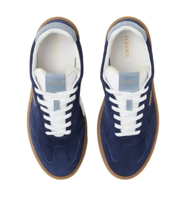 Versace Greca Court Lace-up Sneakers - Blue