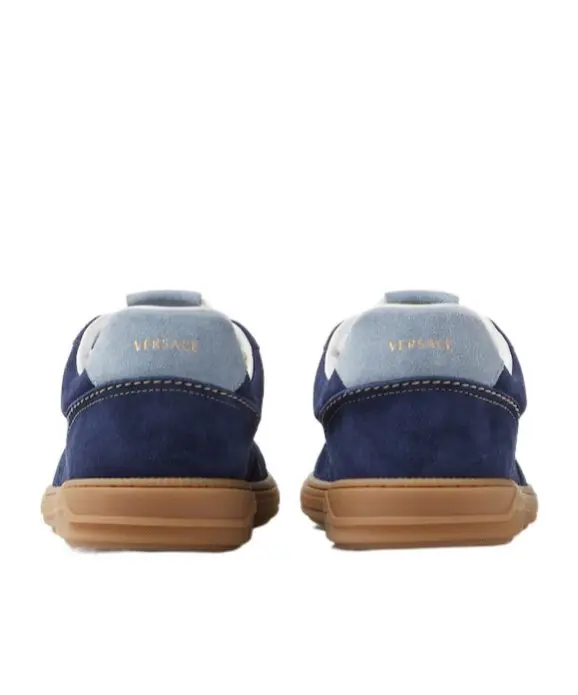 Versace Greca Court Lace-up Sneakers - Blue