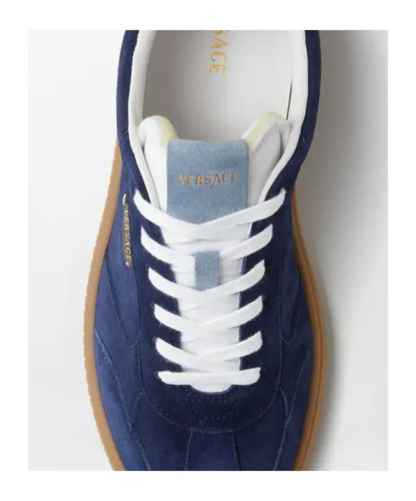 Versace Greca Court Lace-up Sneakers - Blue