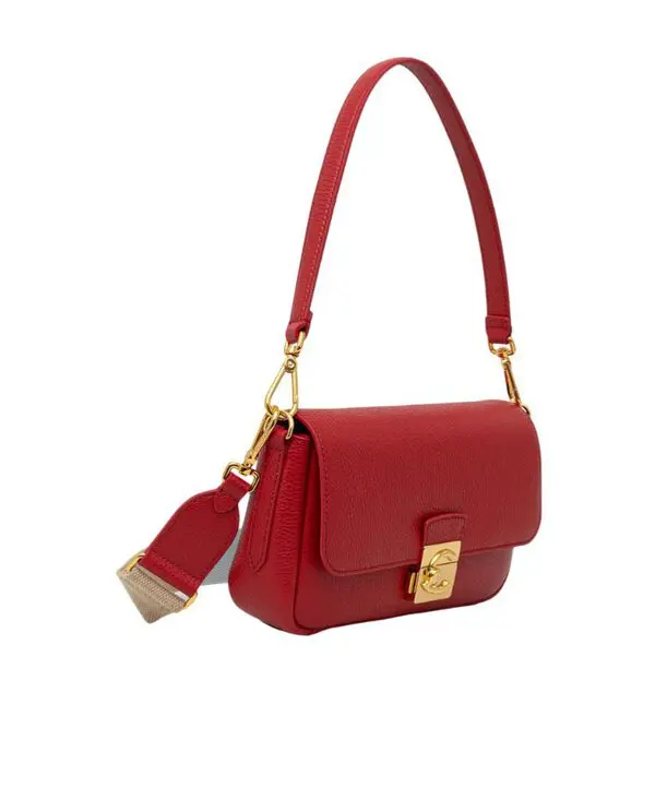 COCCINELLE Medium C-me Lock Shoulder Bag - Red