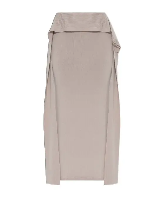 ENTIRE STUDIOS Layered Wrap Skirt - Nude