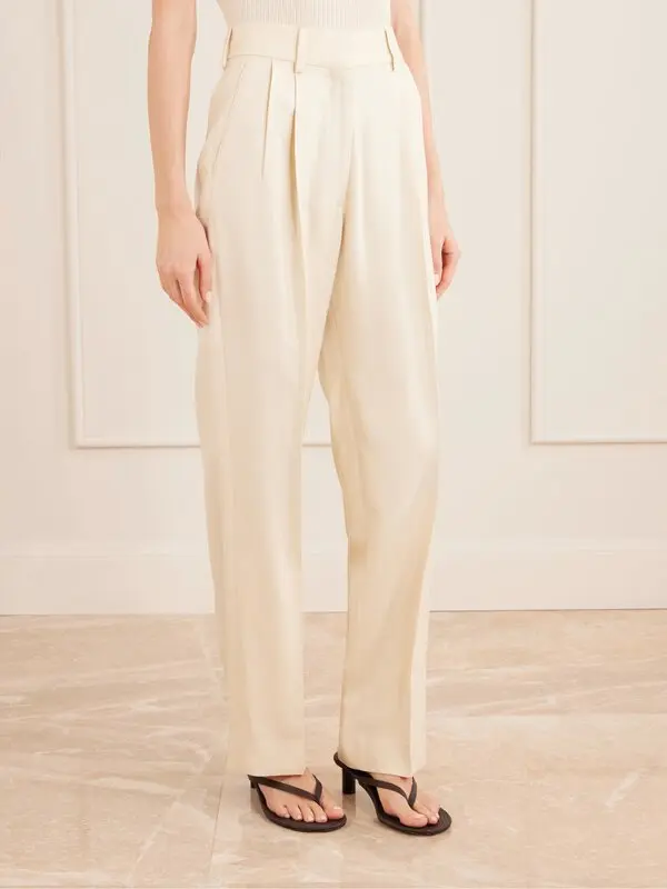 BLAZÉ MILANO Pleated Tapered Woven Pants