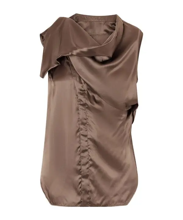 Rick Owens Draped Satin Shirt
