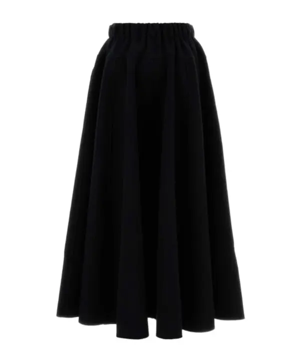 Extreme Cashmere Venus Flared Knitted Skirt - Black