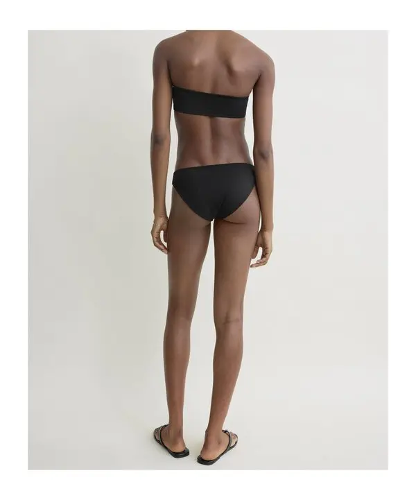 TOTEME Ribbed Strapless Bikini Top With Silver Buttons