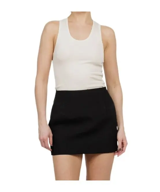 Wardrobe.NYC Ribbed Racing Vest Tank Top - Nude