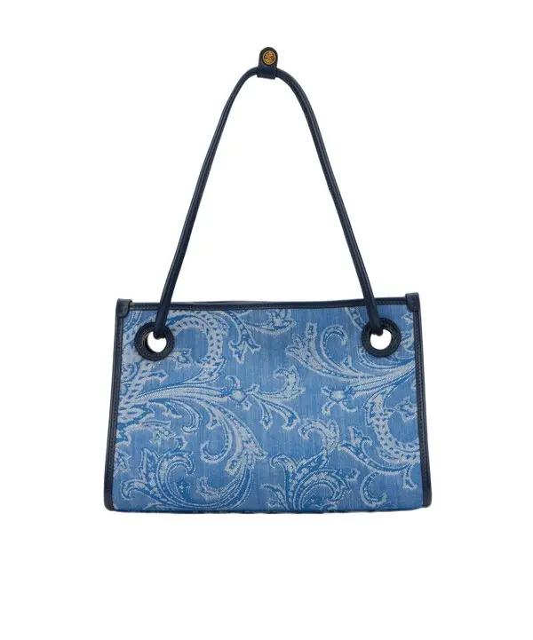 Etro Eyes Paisley Denim Tote Bag - Blue