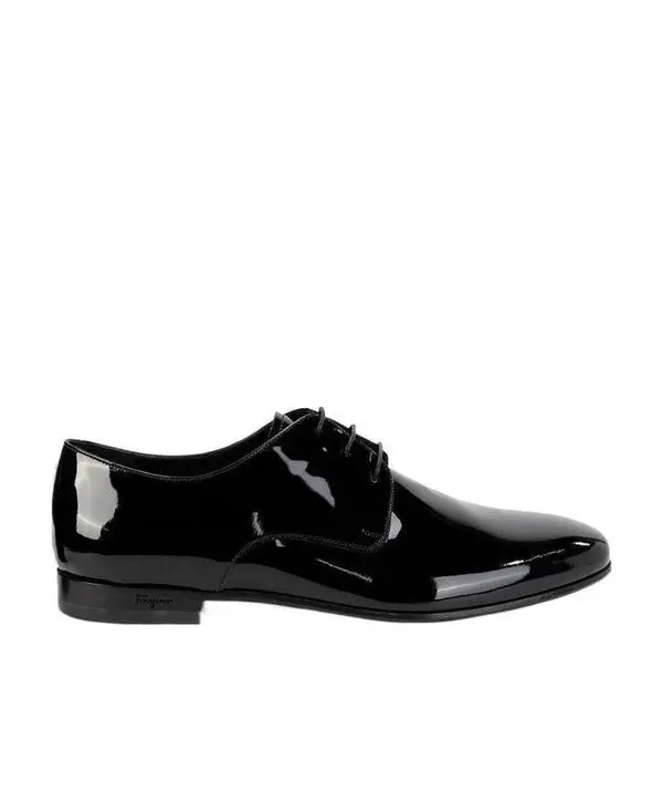 FERRAGAMO Patent Leather Lace-up Formal Shoes