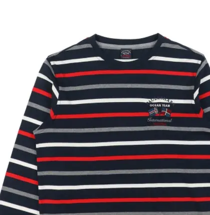 PAUL  SHARK Striped Logo Long-sleeved T-shirt