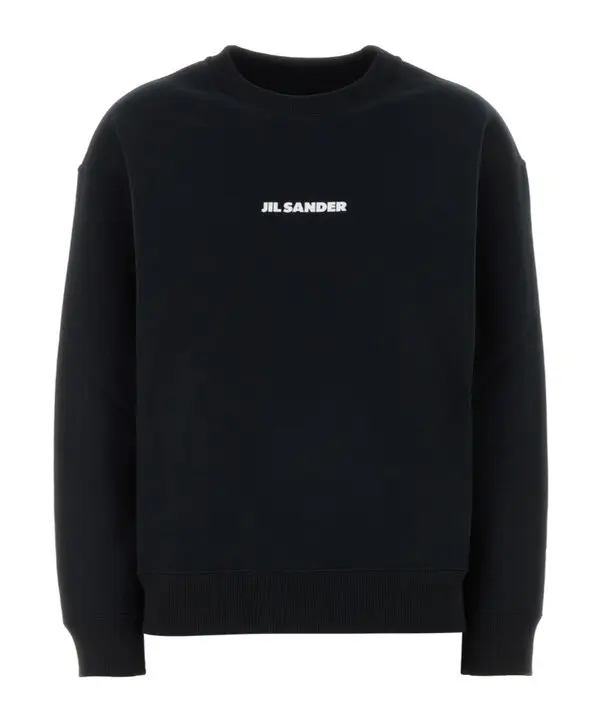 JIL SANDER Logo Crewneck Sweatshirt - Black