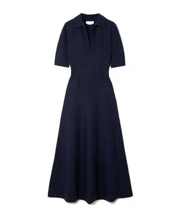 Gabriela Hearst Bradley V-neck Midi Dress - Black