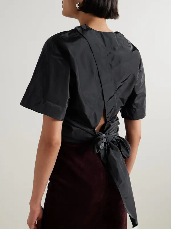 Staud Michelina Tie-front Top