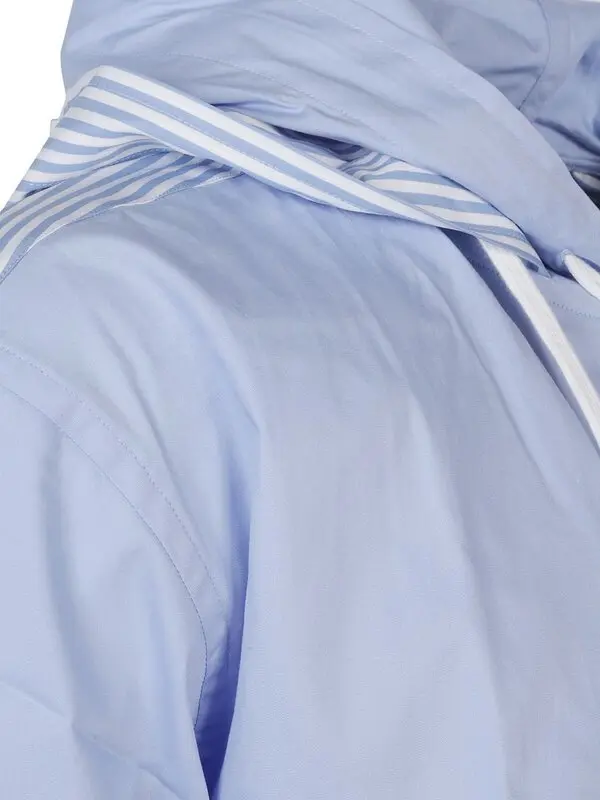 Comme Des Garçons Striped Hooded Shirt