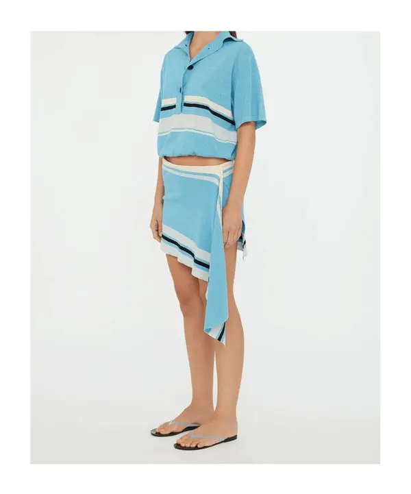 Christopher Esber Striped Knitted Polo Shirt