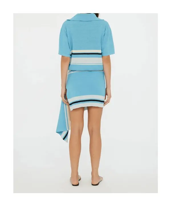 Christopher Esber Striped Knitted Polo Shirt