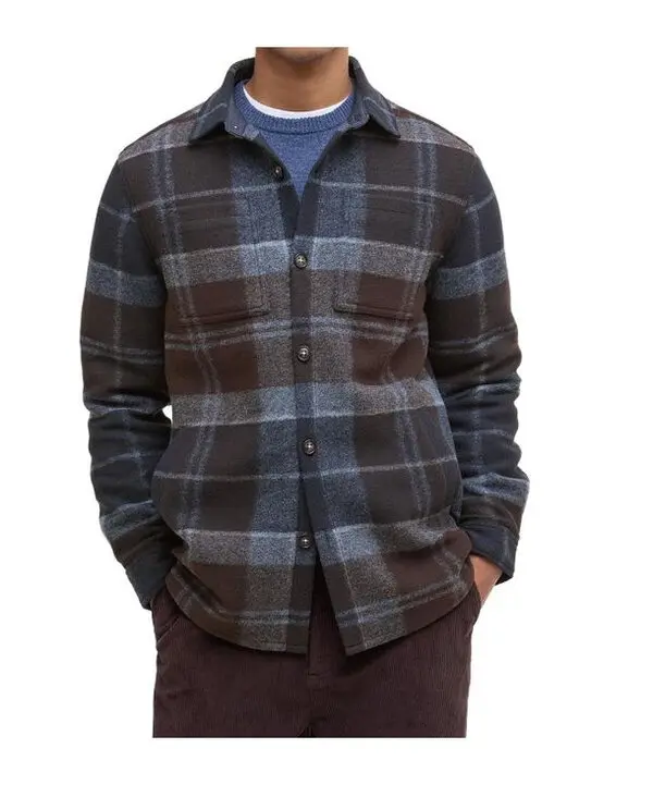 Barbour Checked Long-sleeved Overshirt - Blue